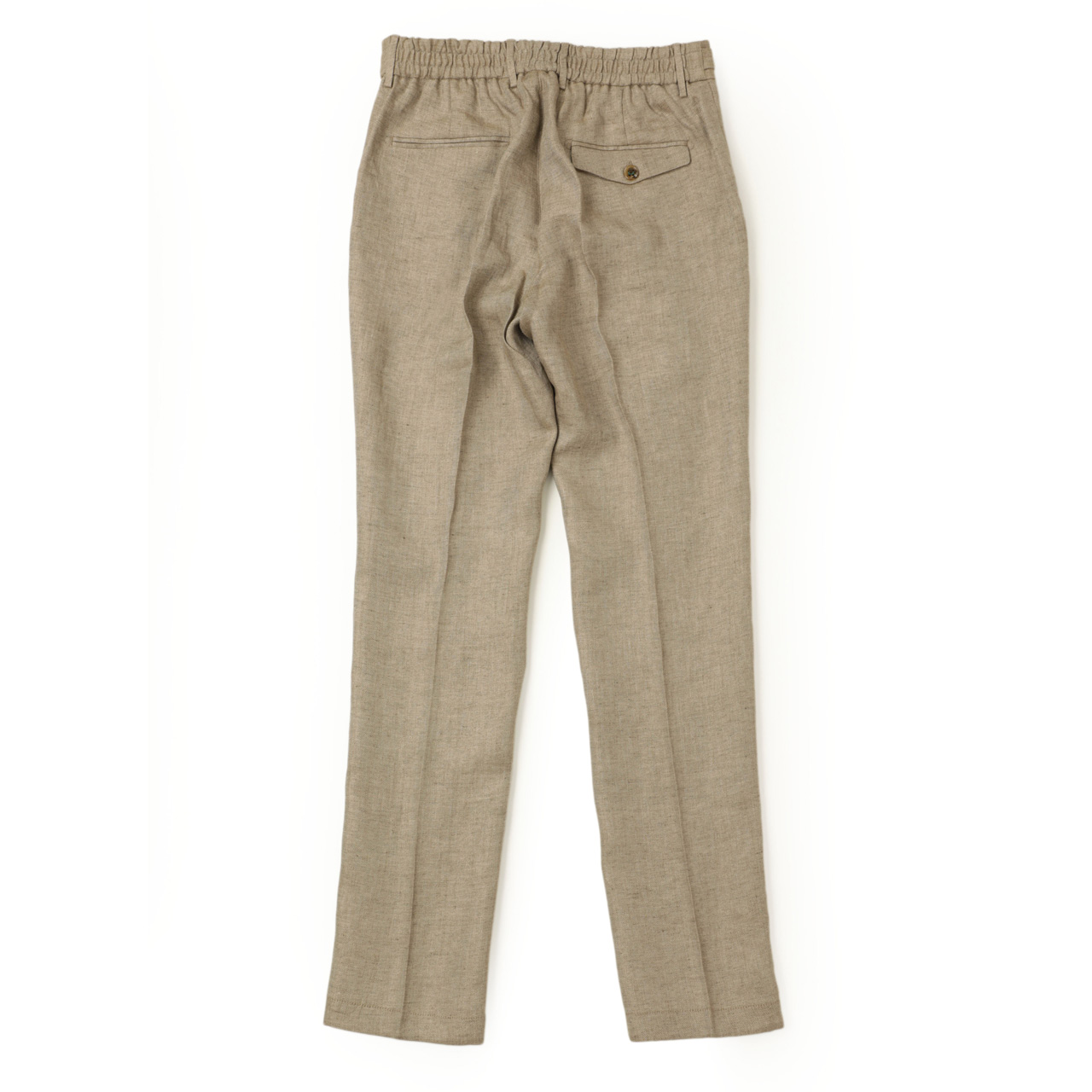 BERWICH ベルウィッチ BERTO ベルト パンツ テーパード ワンプリーツ リネン ウエストゴム ボタン アジャスター VT1502 BEIGE(ベージュ)｜BERWICH｜菅原靴店